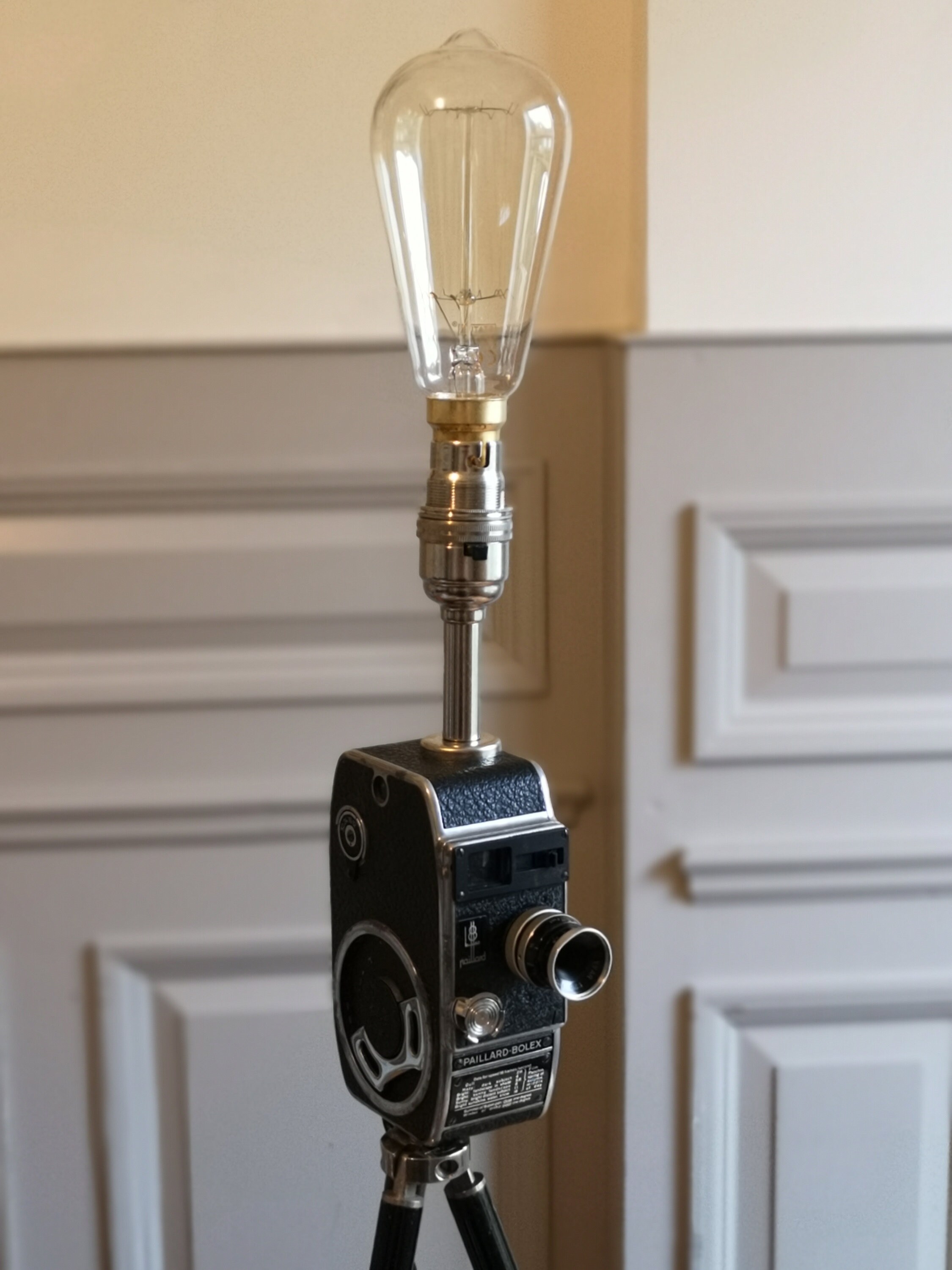 Upcycled Vintage Swiss 8mm Cine Camera Lamp. Unique Lamp. | Etsy