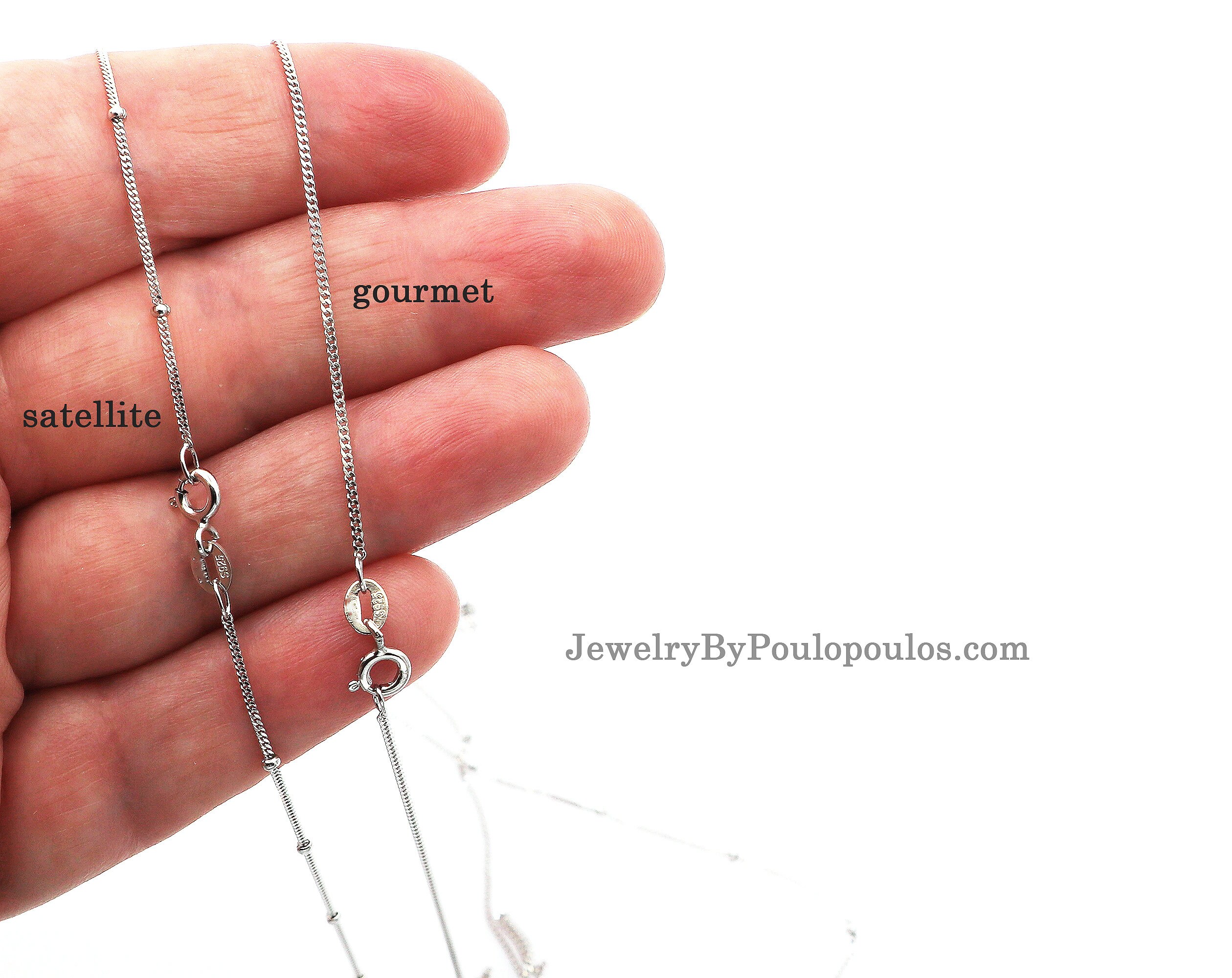Sterling Silver Chain Gourmet Chain Box Chain Satellite | Etsy