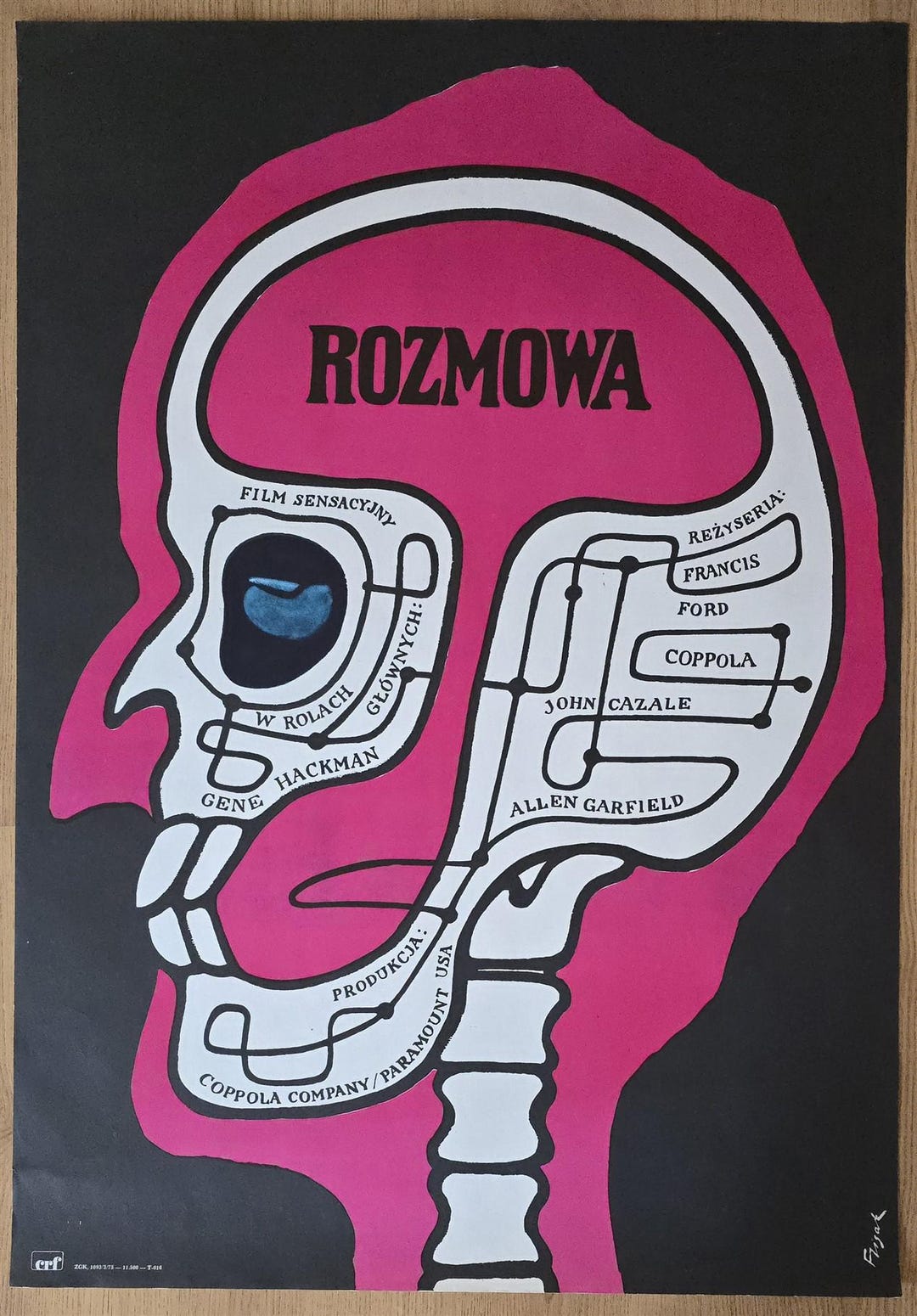 The Conversation GENE HACKMAN Original Polish Movie Poster 1975 Coppola ...