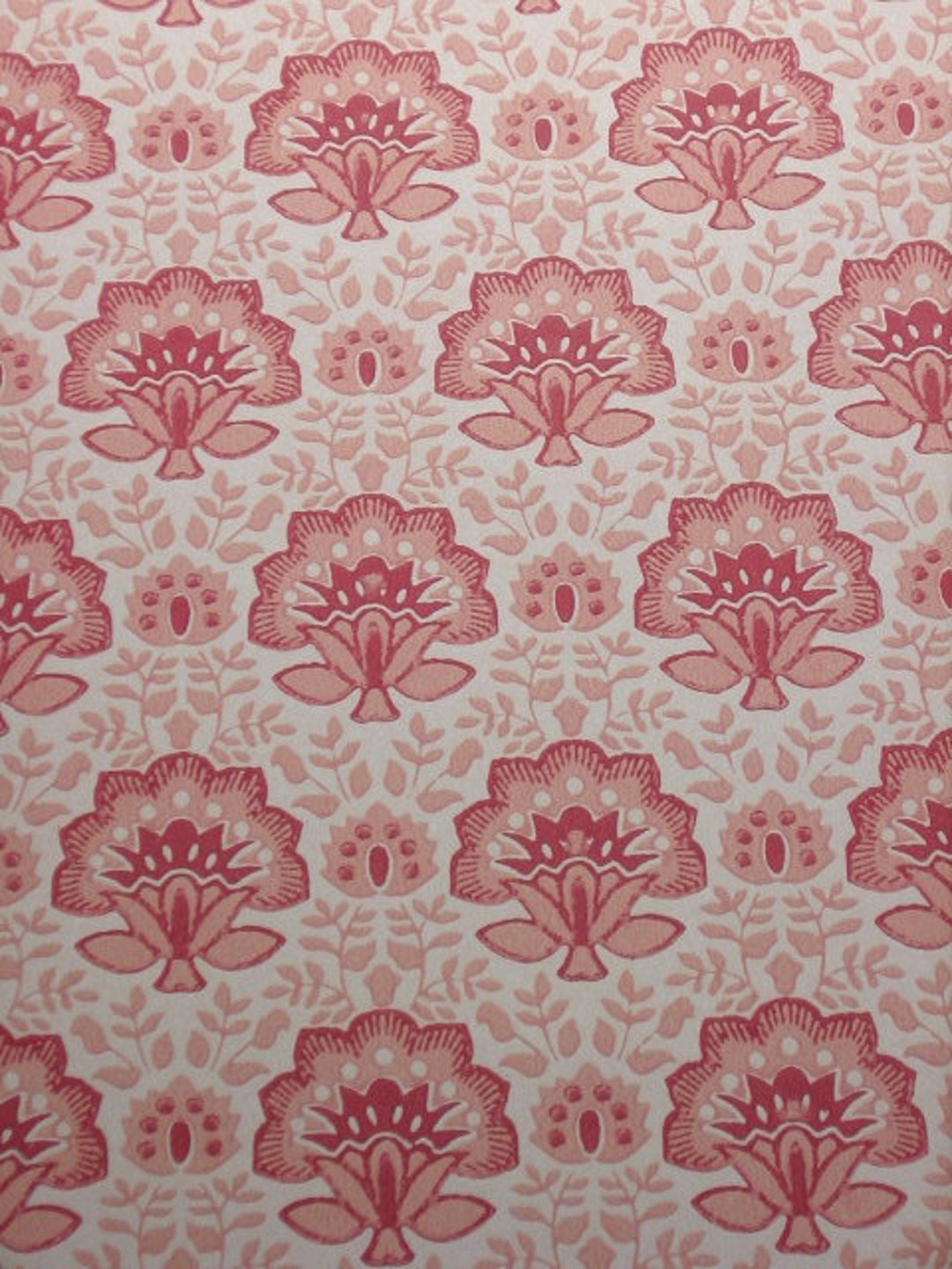Vintage Wallpaper by the Metre - 70s Wallpaper - Vintage 70s Pink ...