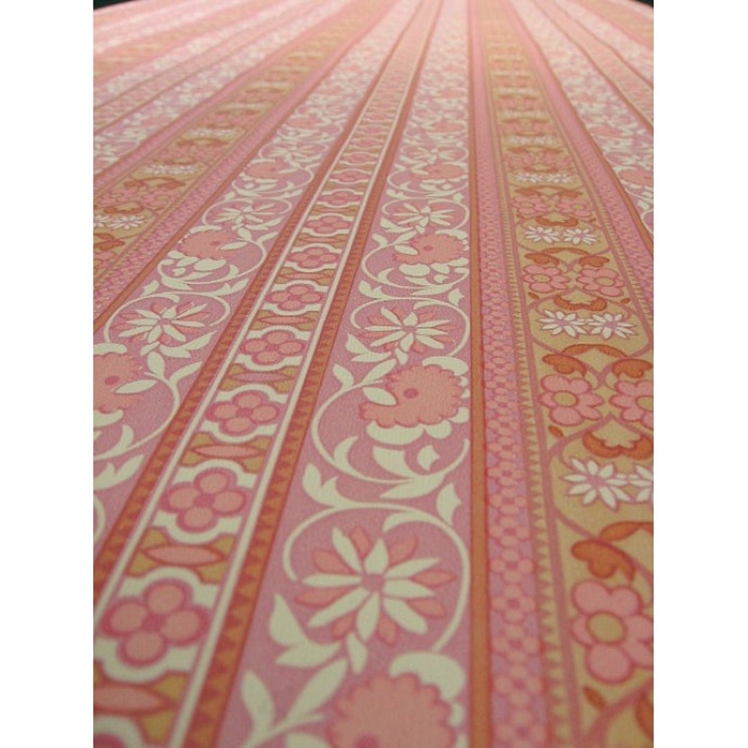 Vintage Wallpaper by the Metre - 70s Wallpaper - Pink 70s Vinyl ...
