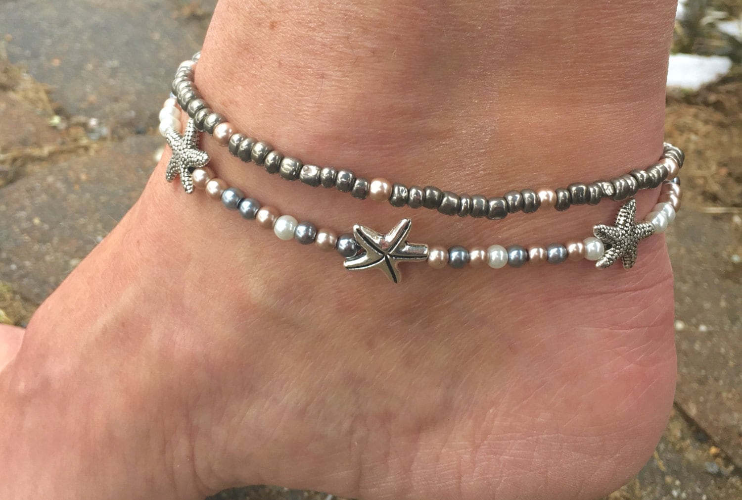 Ankle Bracelet, Beach Anklet, Starfish Anklet, Ankle Jewelry, Unique ...