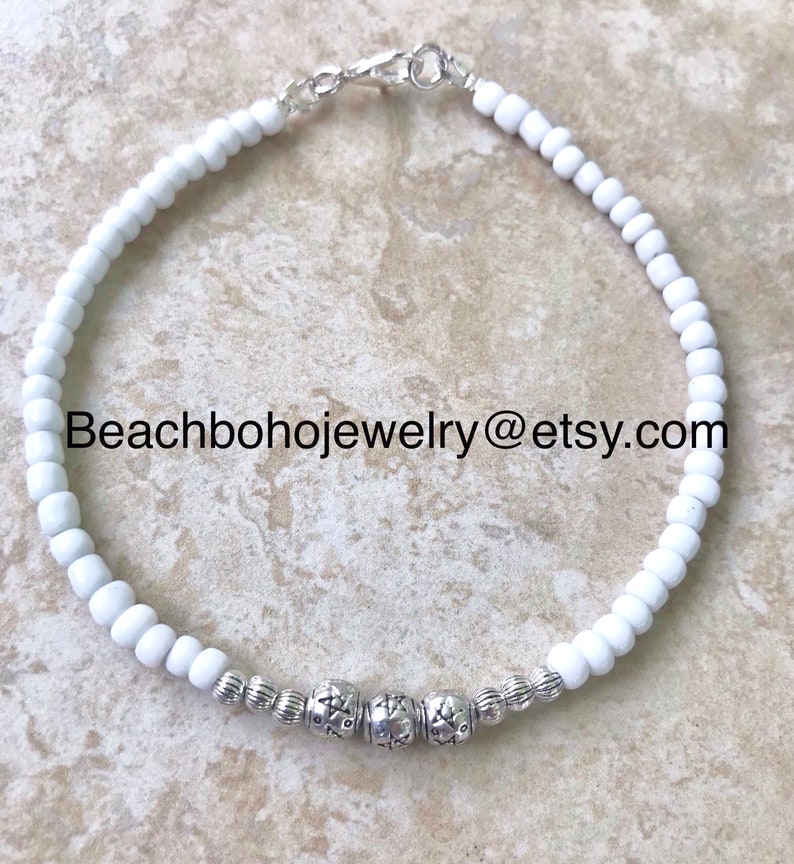 Ankle Bracelet Beach Anklet Anklets for Women White Anklet - Etsy