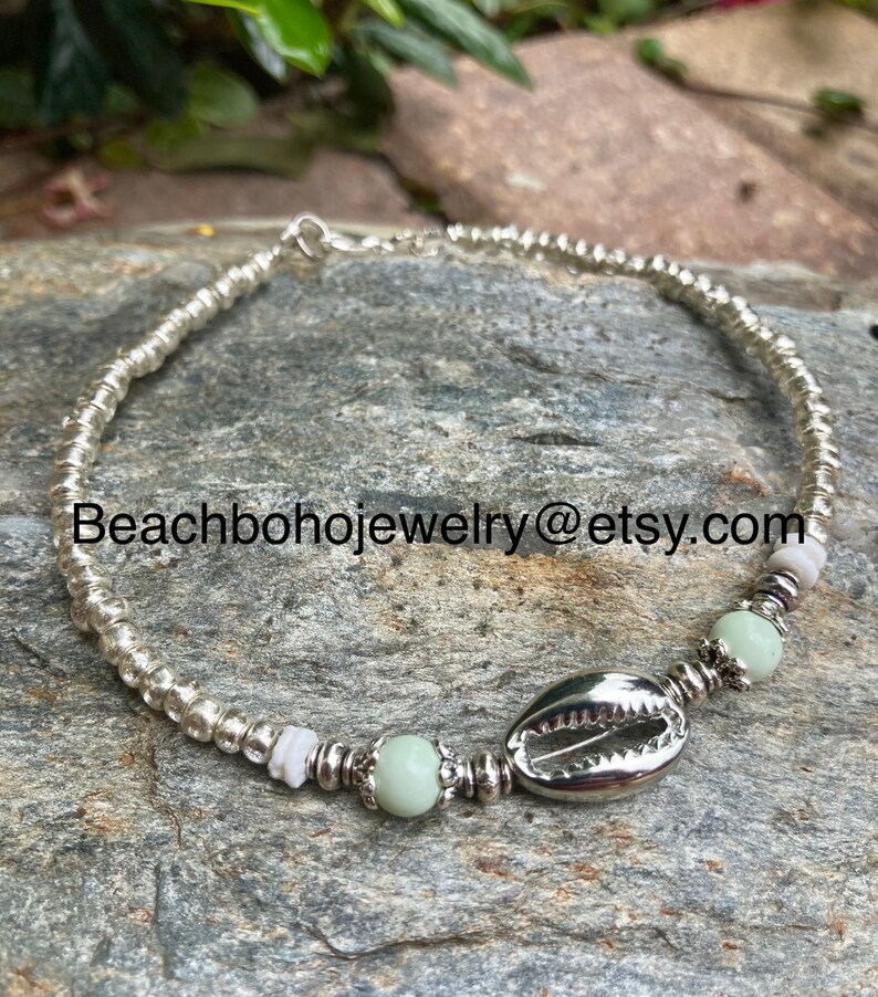 Beach Anklet, Shell Anklet, Anklet, Ankle Bracelet, Beaded Anklet ...