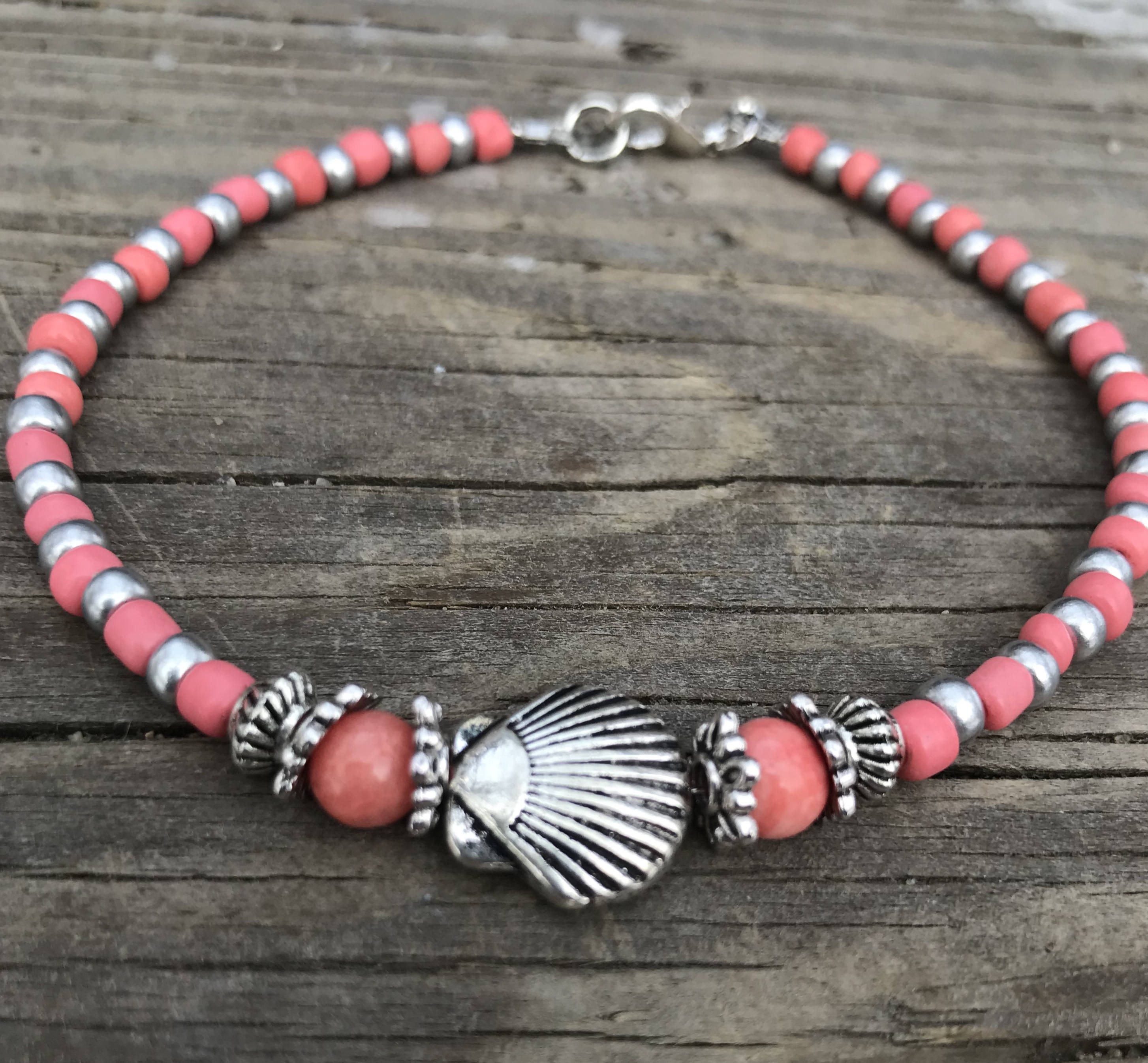 Ankle Bracelet Beach Anklet Sea Shell Anklet Beaded Anklet - Etsy