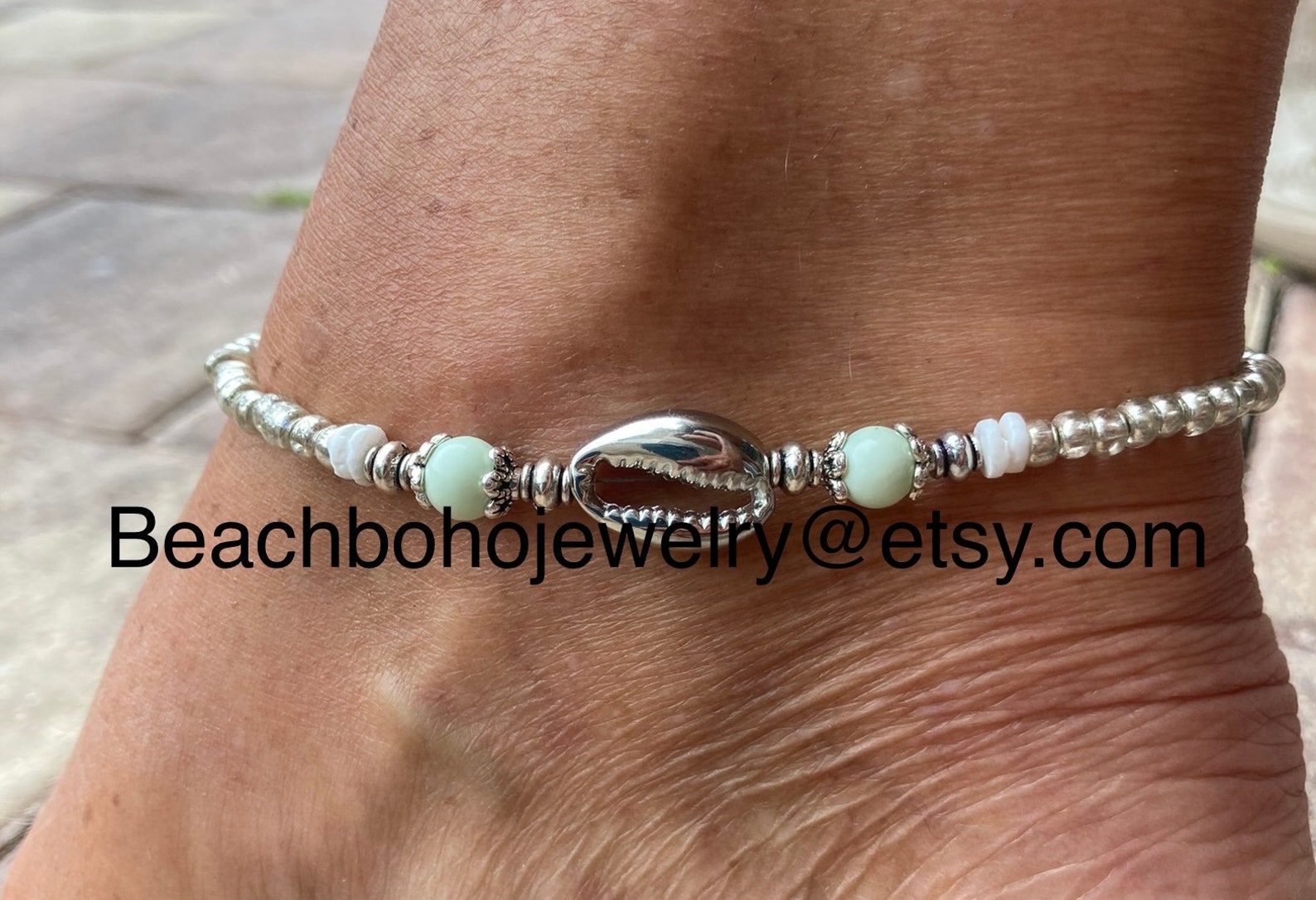 Beach Anklet Shell Anklet Anklet Ankle Bracelet Beaded | Etsy