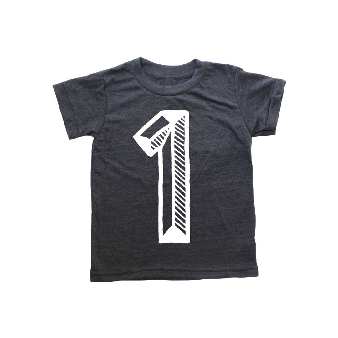 1, Black and White, First Birthday Shirt, Number One Shirt, One Shirt ...