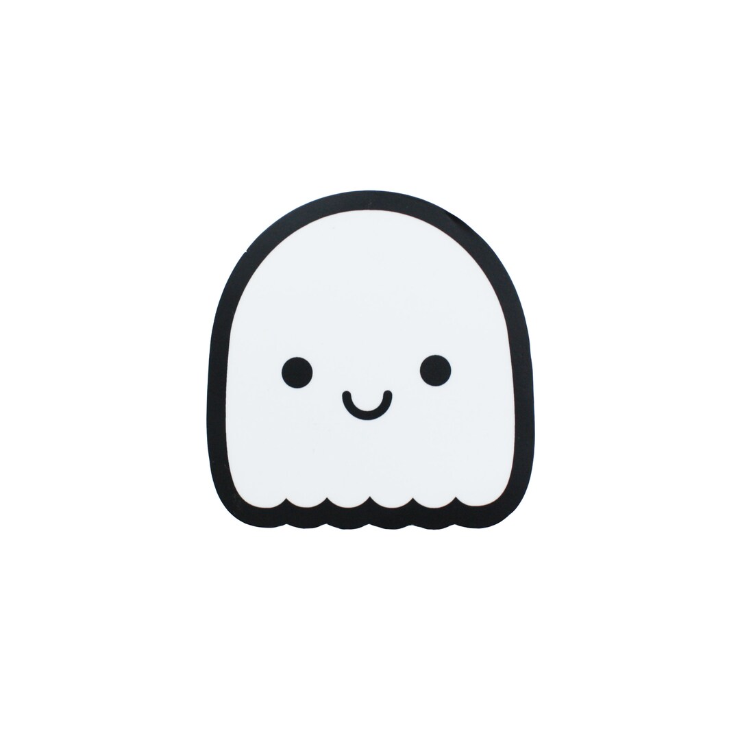 Kawaii Ghost Vinyl Sticker, Kawaii Sticker, Laptop Sticker ...