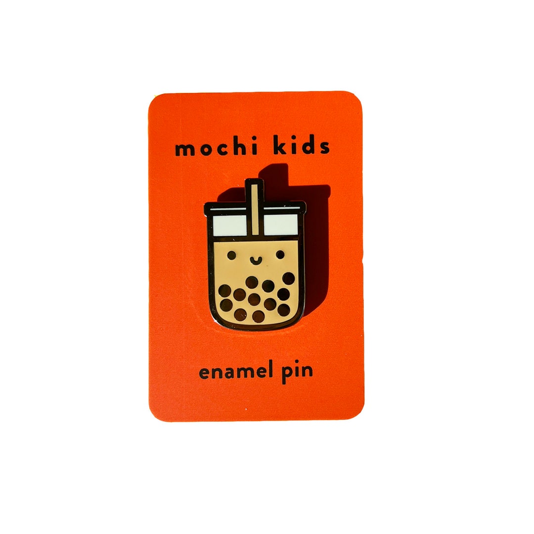 Kawaii Boba Enamel Pin, Boba Pin, Jean Jacket Pin, Kawaii Pin, Bubble ...