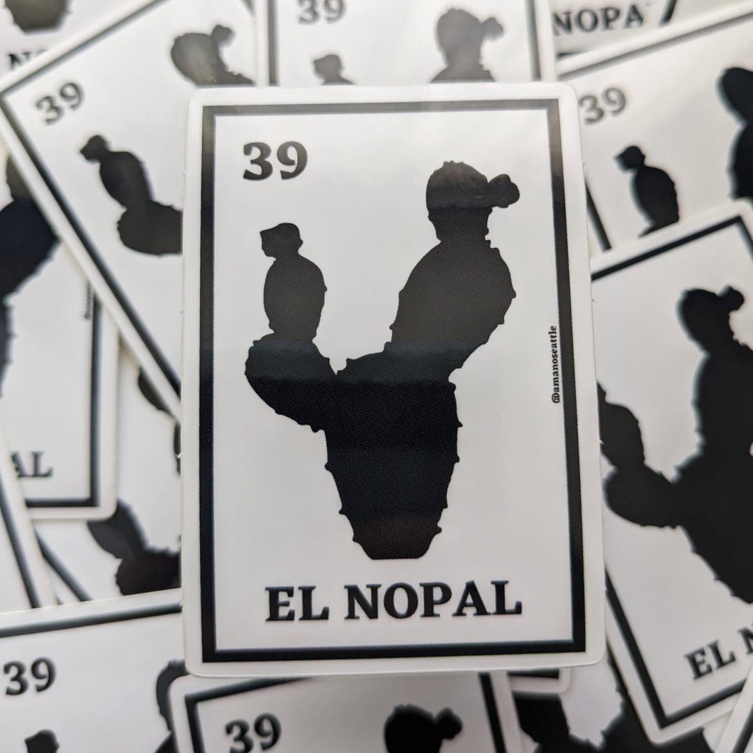 El Nopal the Cactus Prickly Pear Loteria Inspired Sticker Decal for ...