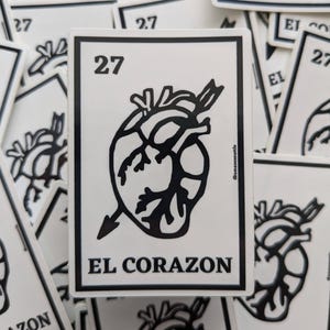 El Corazon the Heart Loteria Inspired Sticker Decal for MacBook Mac ...