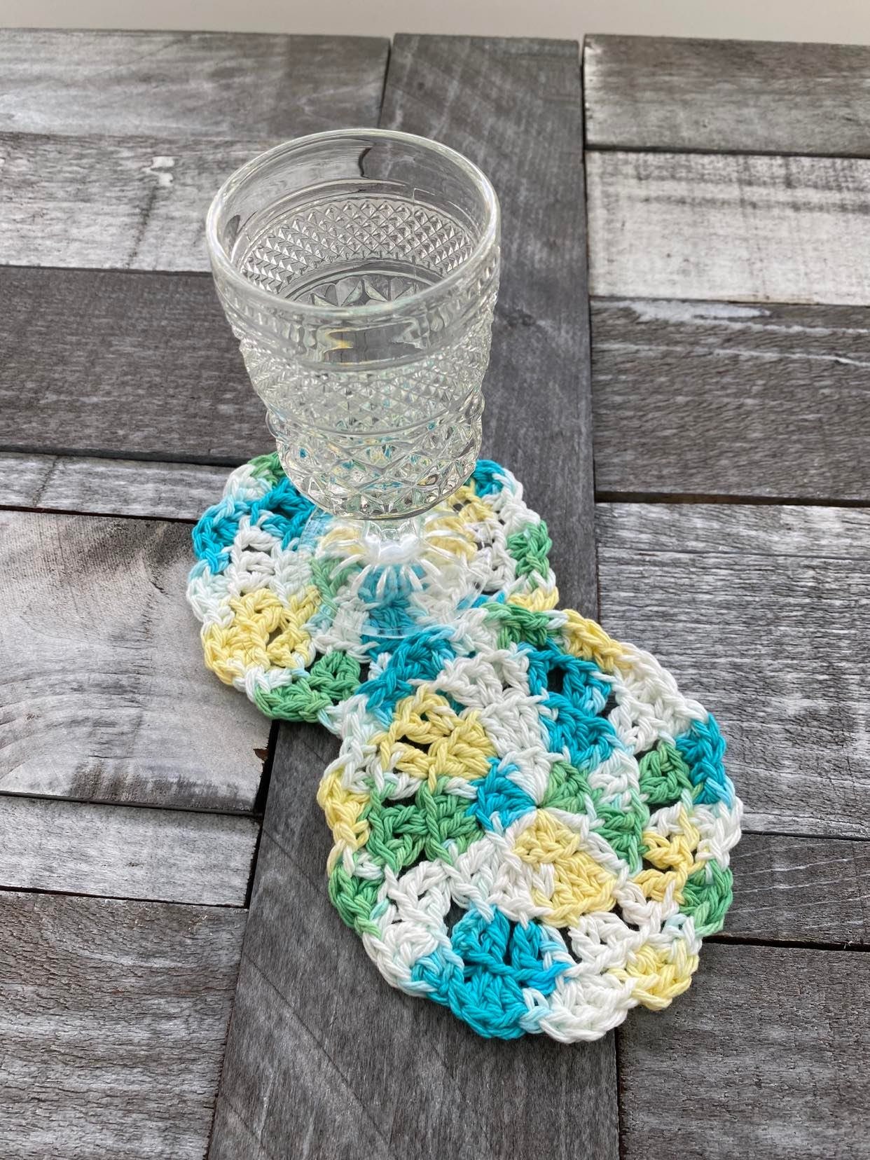 Crochet Flower Coasters, Crochet Coasters, Flower Coasters, Doily ...