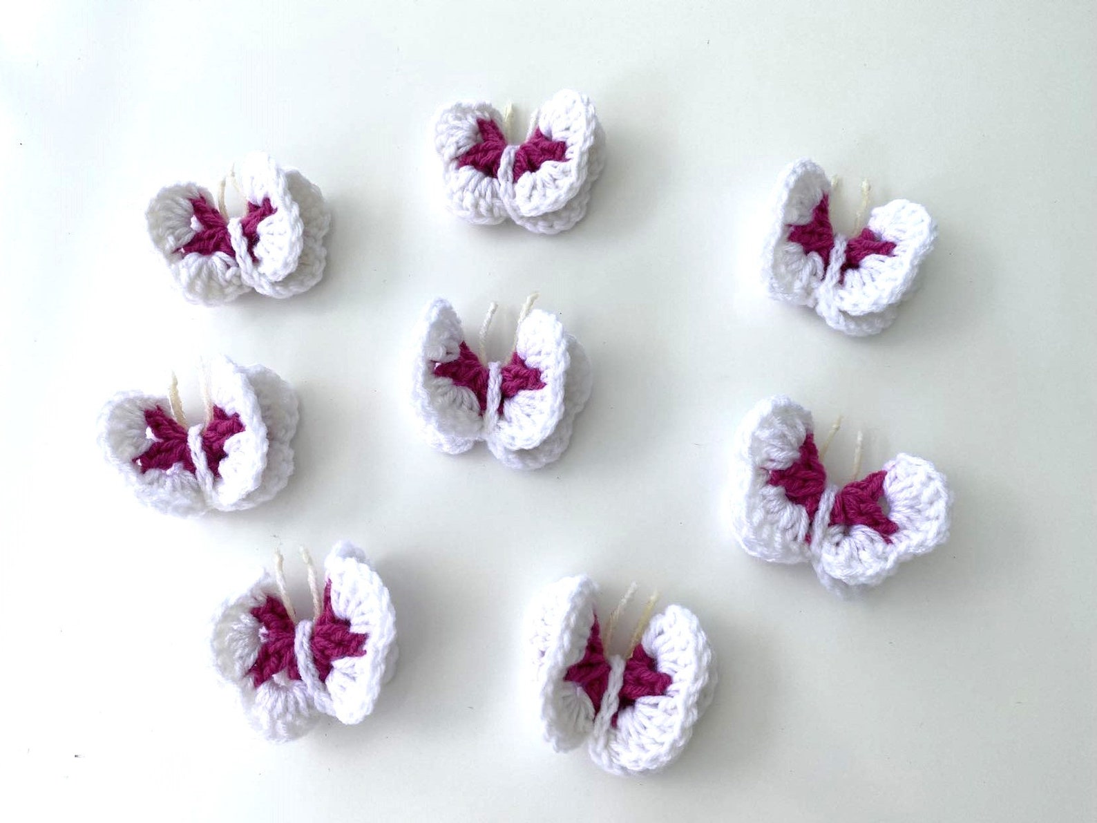 Crochet Butterfly Magnets, Butterfly Magnets, Crochet Magnets ...