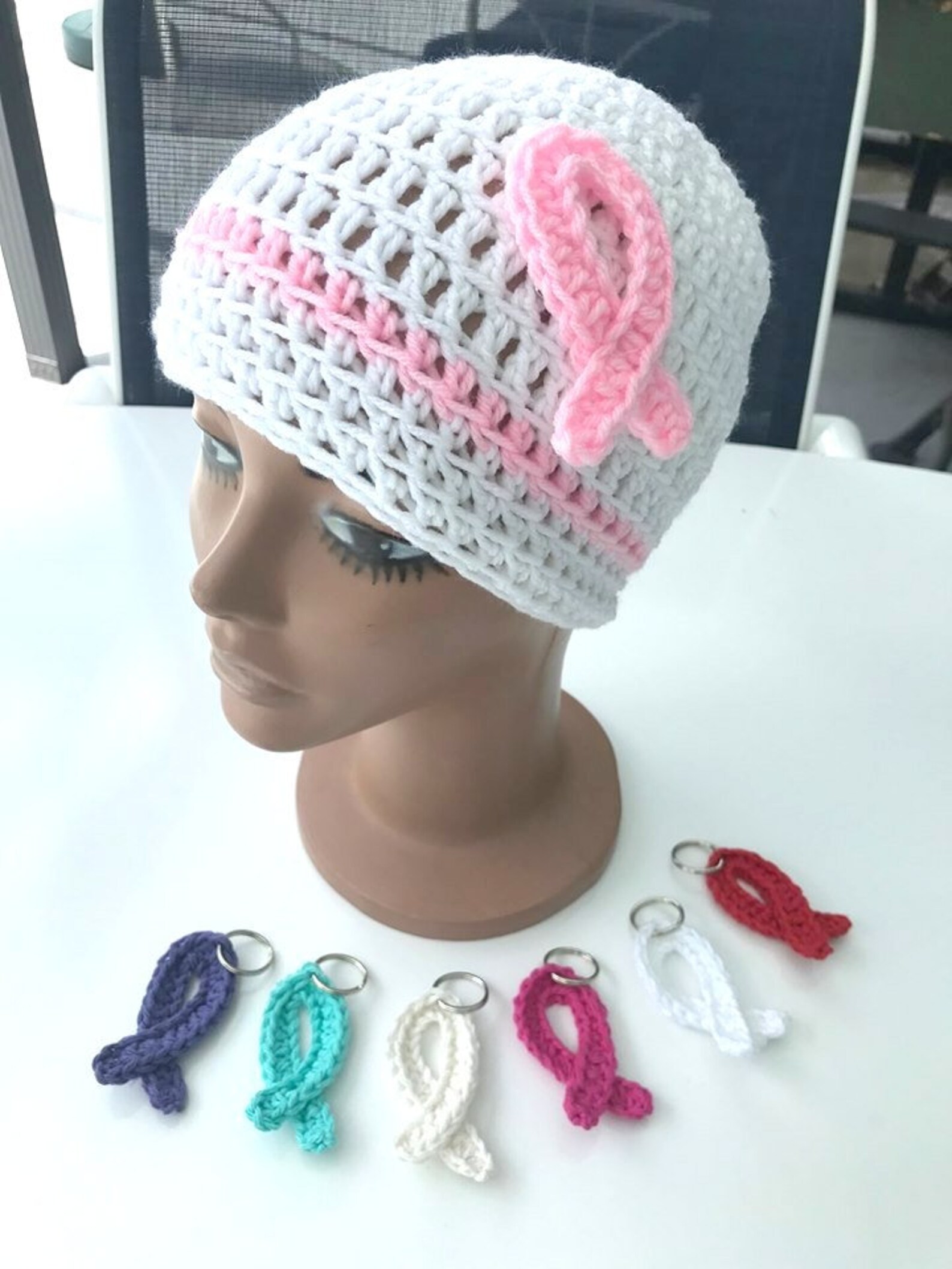 Crochet Awareness Ribbons, Awareness Ribbon Keychain, Awareness Ribbon ...