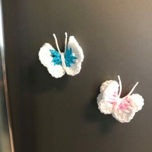 Crochet Butterfly Magnets, Butterfly Magnets, Crochet Magnets ...