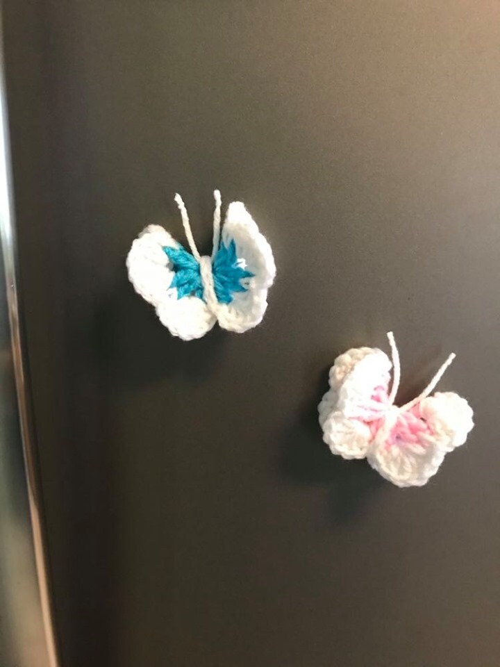 Crochet Butterfly Magnets, Butterfly Magnets, Crochet Magnets ...