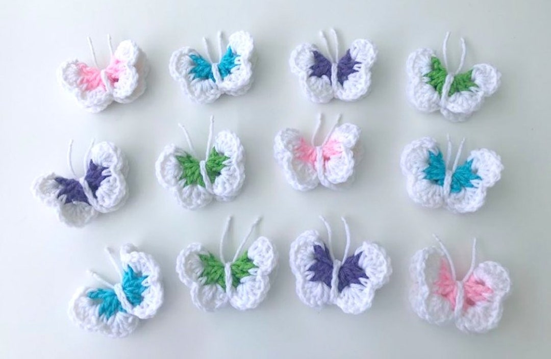 Crochet Butterfly Magnets, Butterfly Magnets, Crochet Magnets ...
