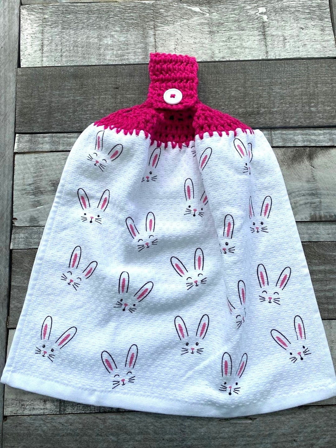 Easter Bunny Towels, Easter Crochet Top Towels, Spring Hanging Towels ...