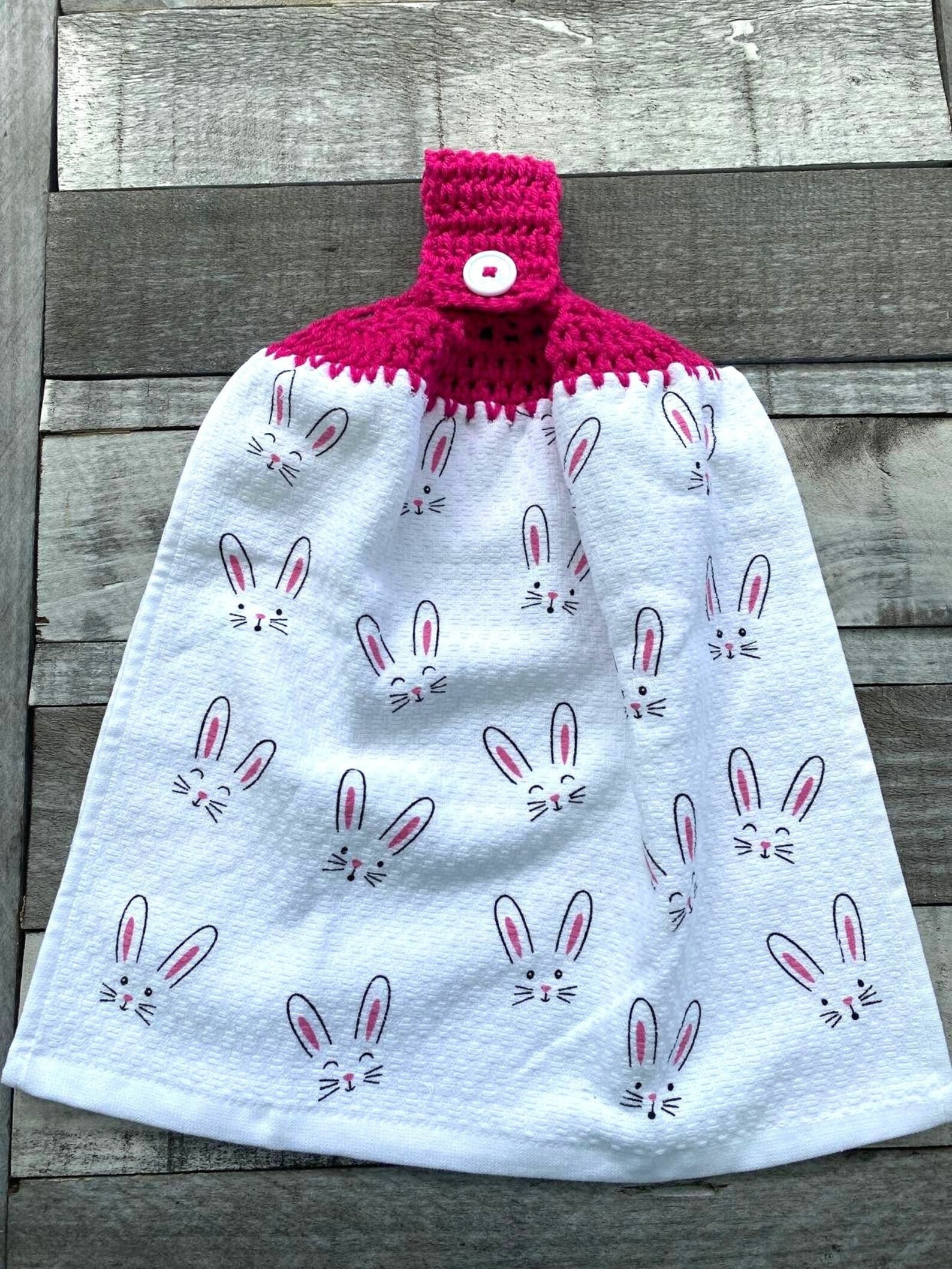 Easter Bunny Towels, Easter Crochet Top Towels, Spring Hanging Towels ...