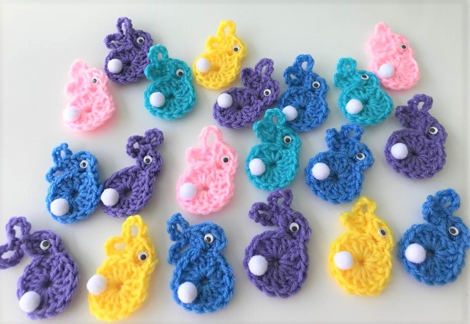 Crochet Easter Magnets, Easter Bunny Magnets, Crochet Magnets, Easter ...
