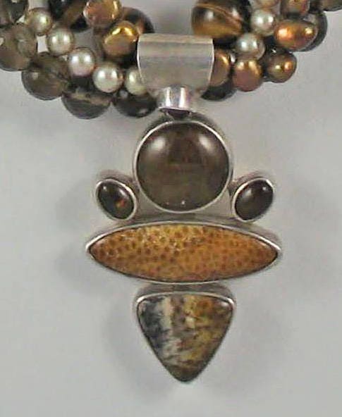 Bold Earthy Dramatic Silver Leopard Jasper Agate Amber - Etsy