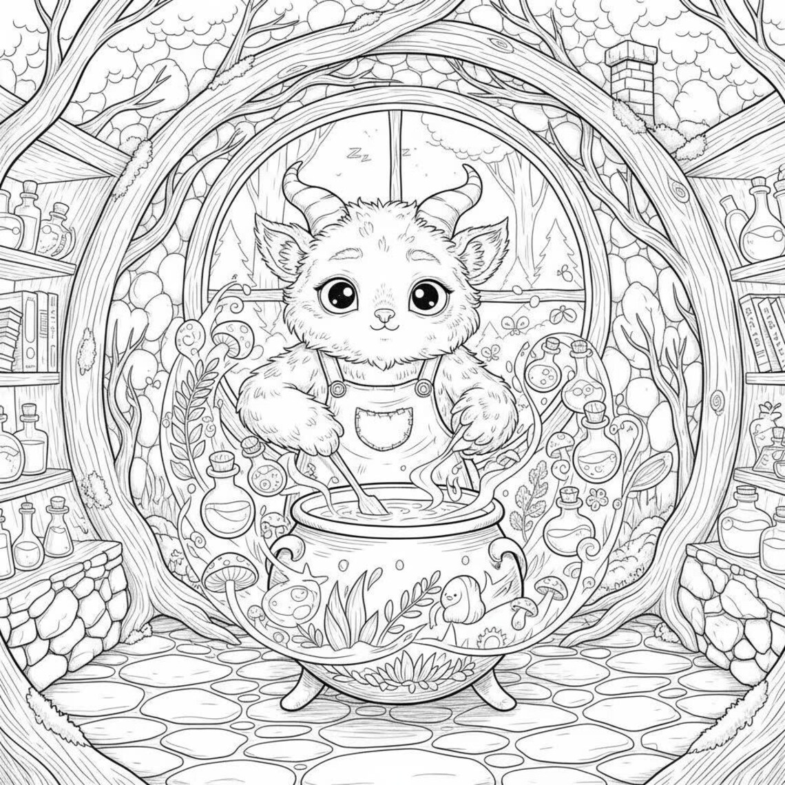 The Chilluminati - Familiars in Action: Digital Coloring Book - Etsy