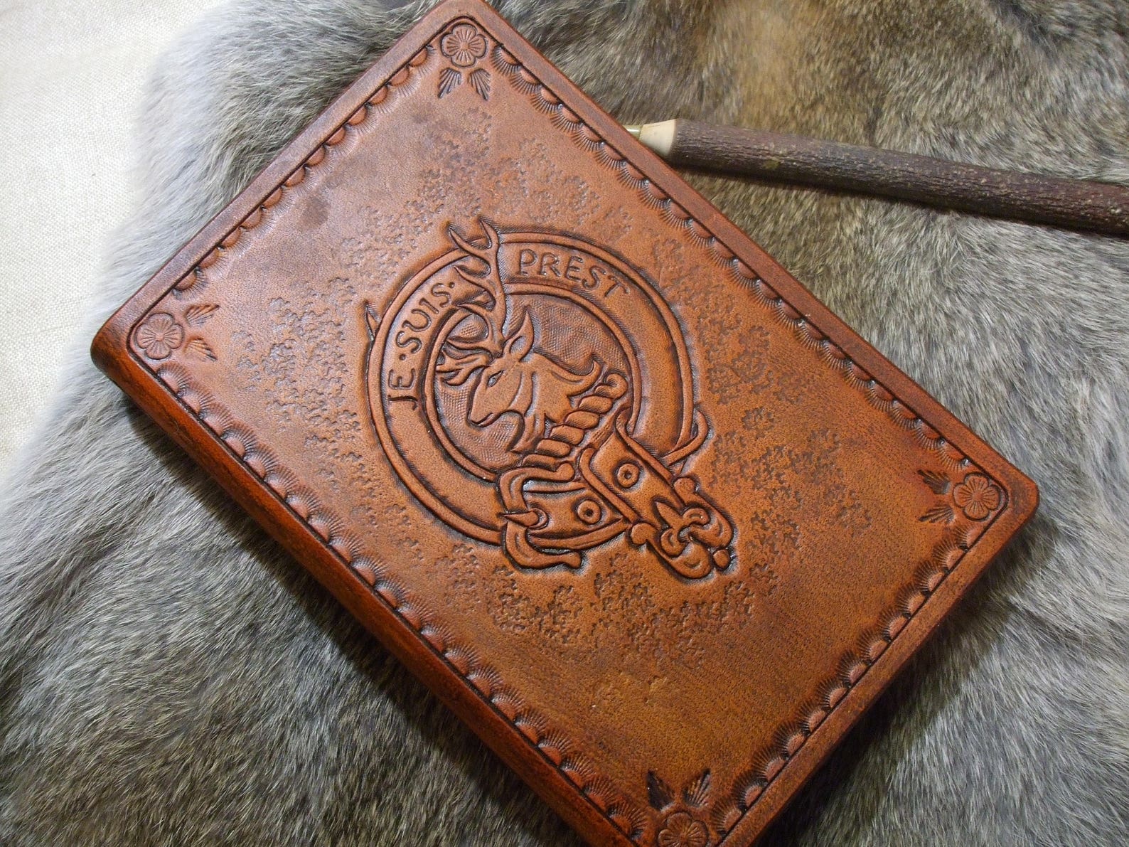 Hand Made Outlander Inspired Leather Binder Cover A6 Filofax Refillable ...