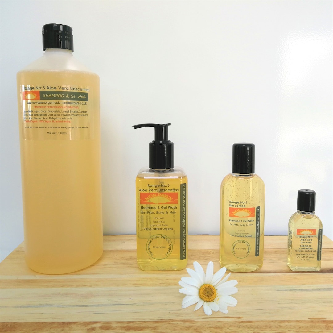 Organic Baby Shampoo, Face & Body Wash Natural Aloe Vera Vegan Shampoo ...