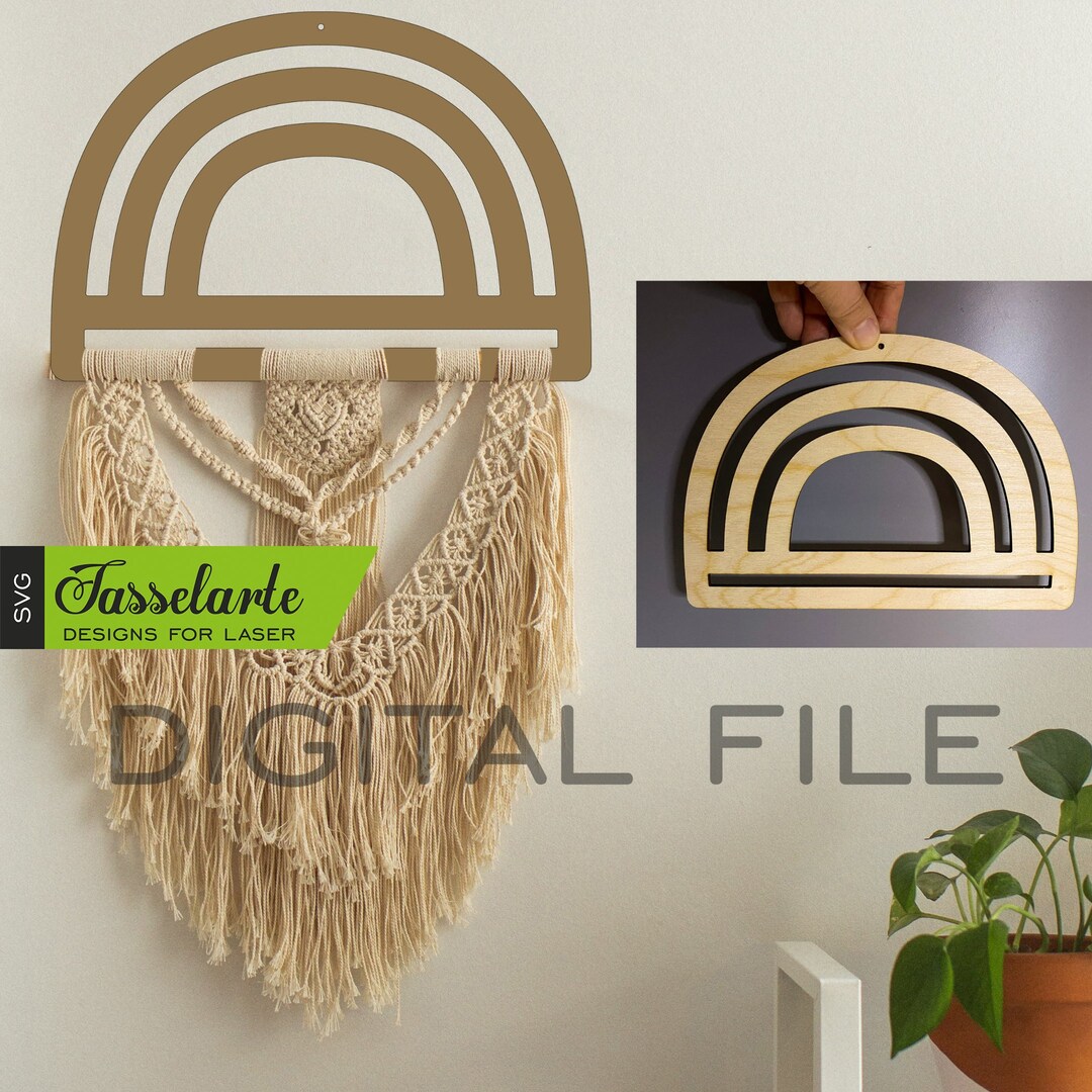 RAINBOW Frame for Macrame, Dreamcatcher or Christmas Decoration / SVG ...