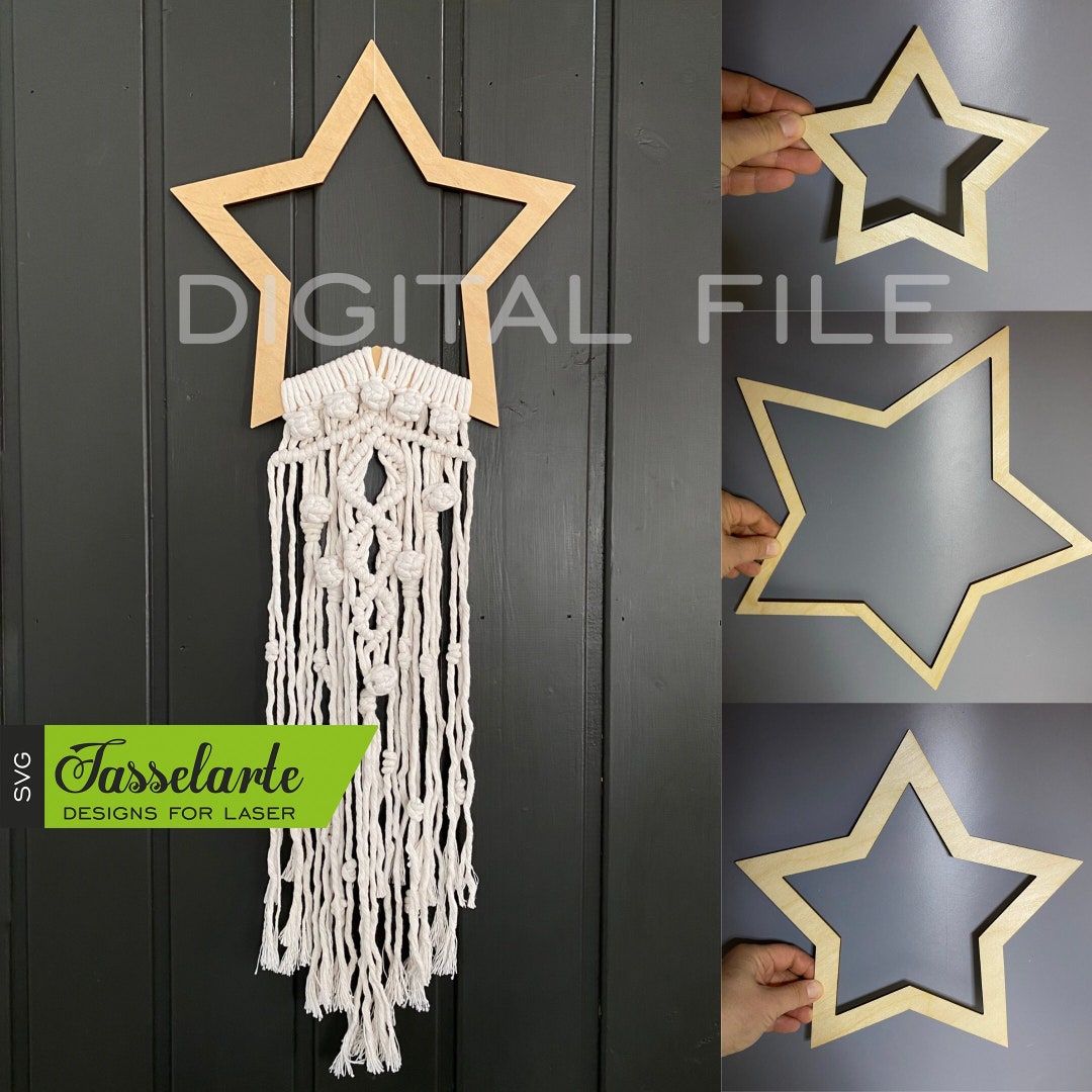 Star Frame for Macrame, Dreamcatcher or Christmas Decoration / SVG ...