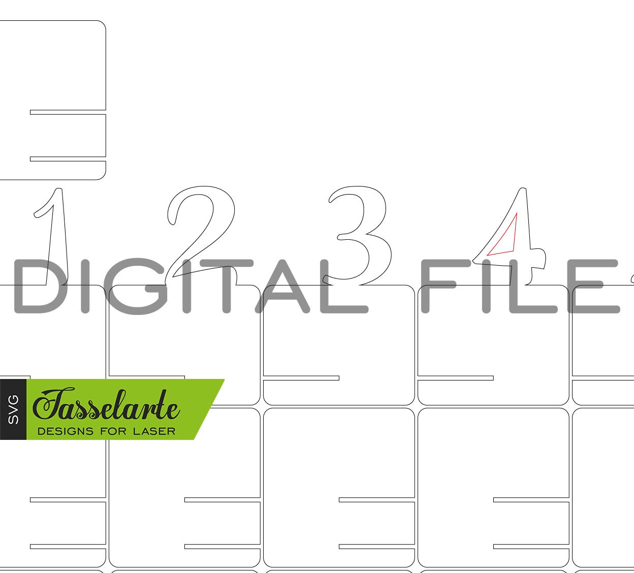 Table Number / Business Card Holder SVG Vector FILE - Etsy