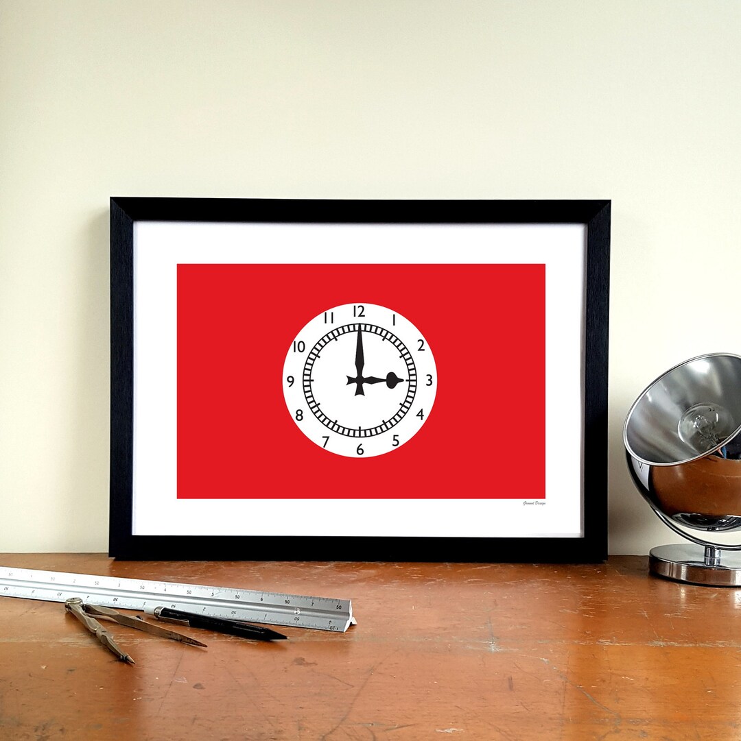 Arsenal FC A3 Minimalist Graphic Design Art Print - Highbury "clock End ...