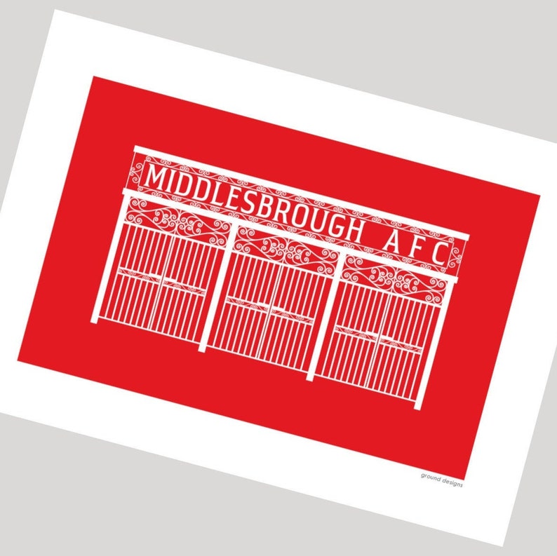 Middlesbrough FC Minimalist Graphic Design Art Print - Ayresome Park ...