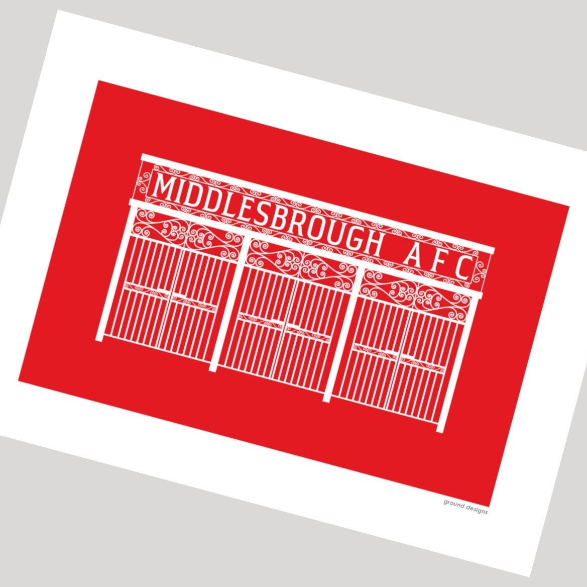 Middlesbrough FC Minimalist Graphic Design Art Print - Ayresome Park ...