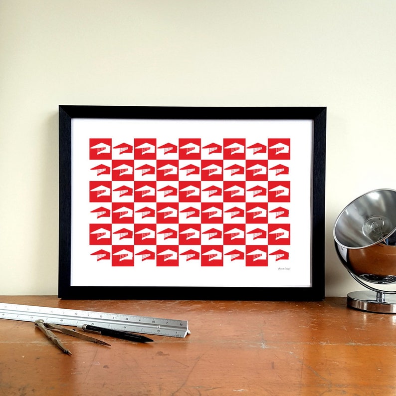 Barnsley FC A3 Minimalist Graphic Design Art Print - Oakwell "west ...