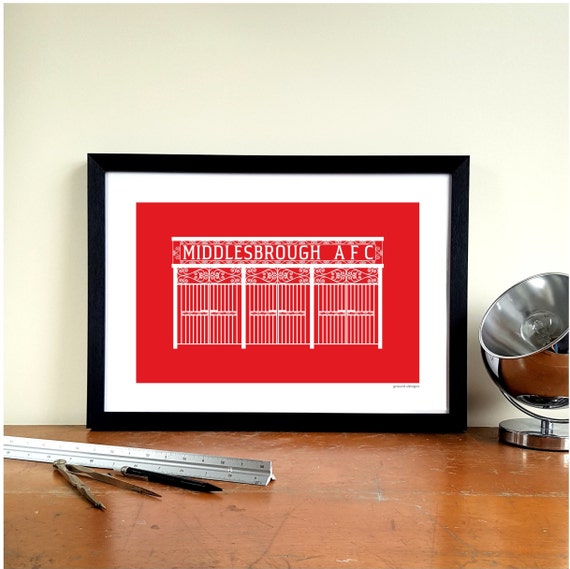Middlesbrough FC Minimalist Graphic Design Art Print | Etsy