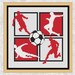 Football cross stitch pattern soccer players silhouettes | Etsy