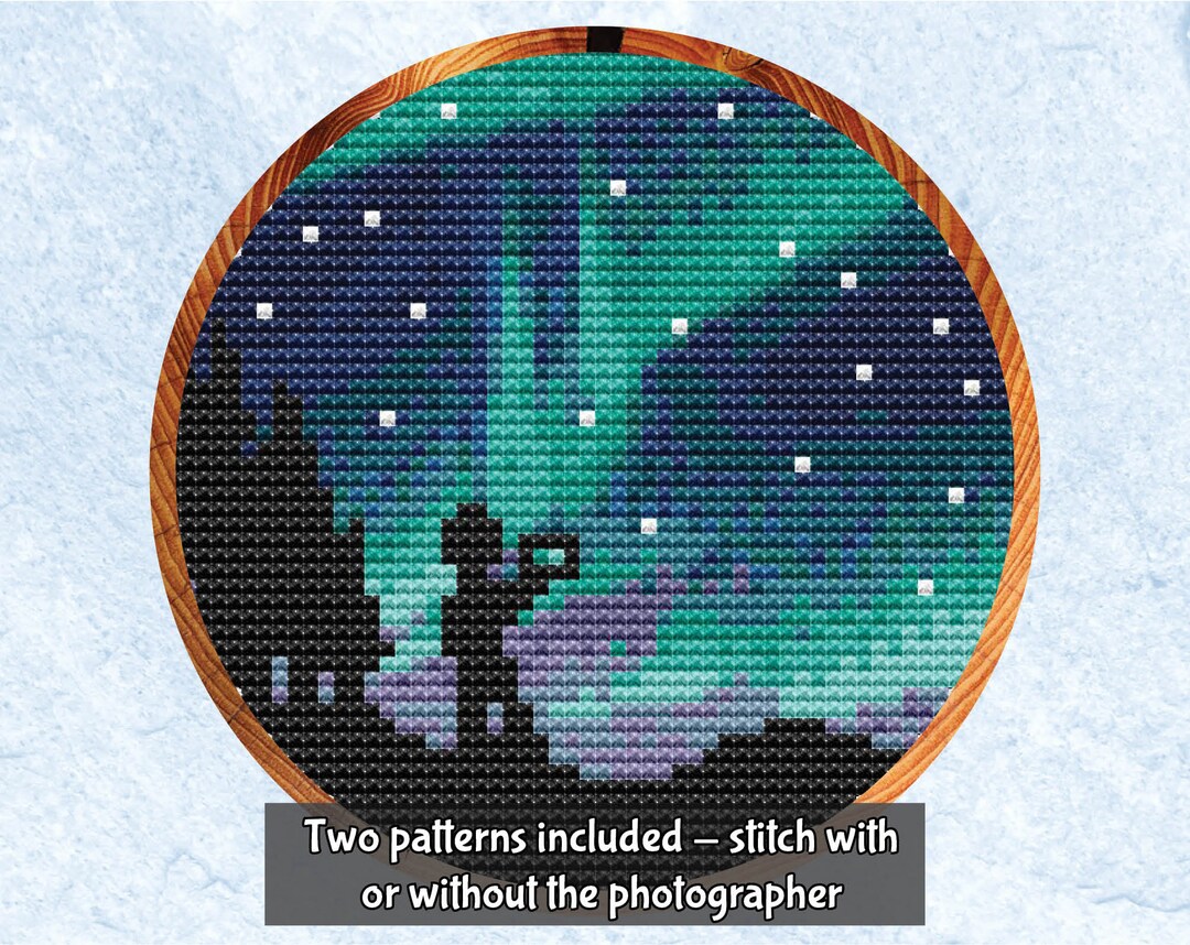 Aurora Mini Hoop Cross Stitch Pattern - Two Variations Included to ...