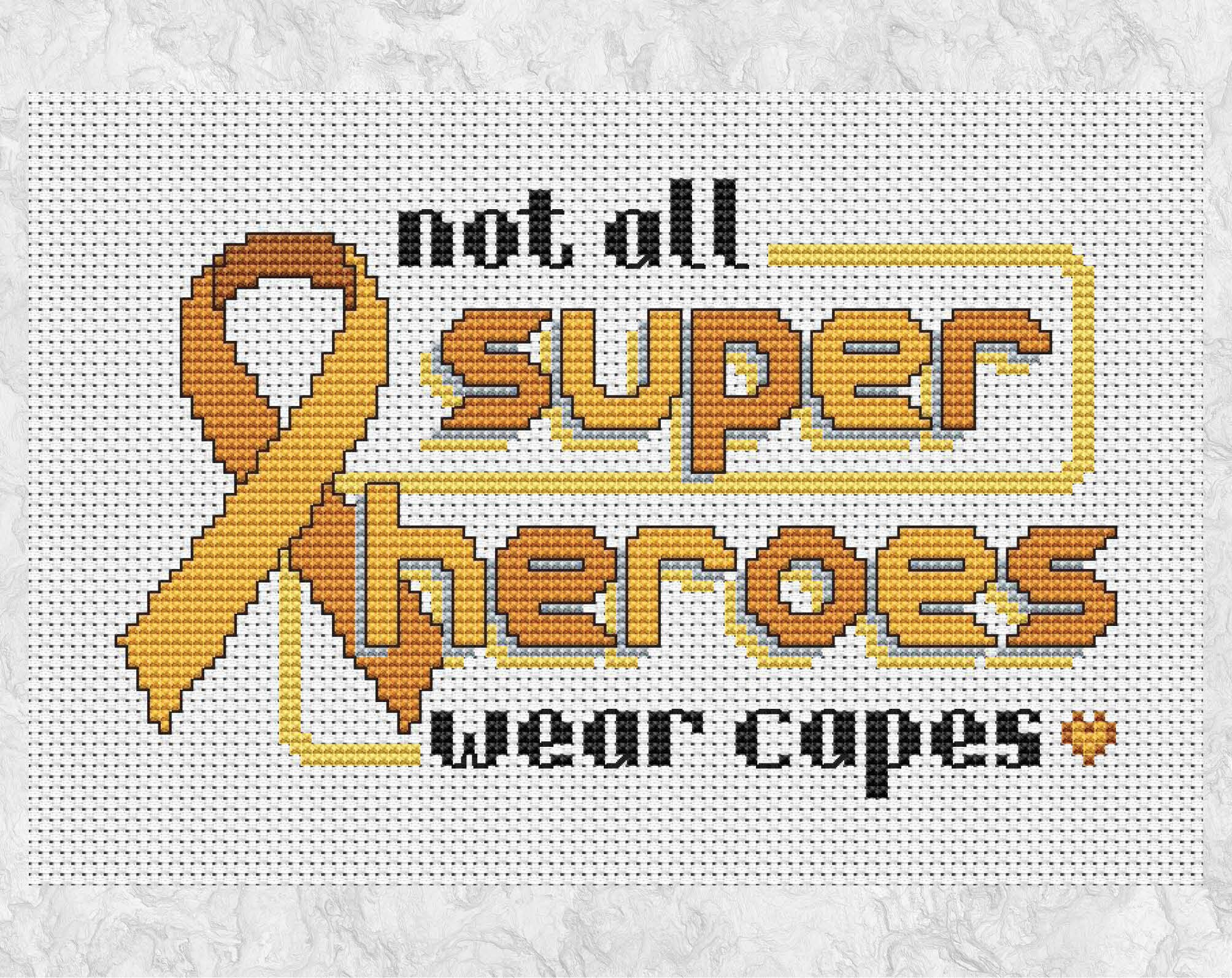 Awareness Ribbon Cross Stitch Pattern Modern Inspirational - Etsy UK