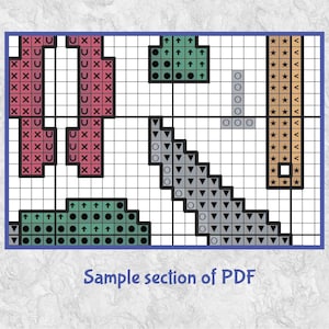 DIY and Construction Workers Christmas Tree Cross Stitch Pattern ...