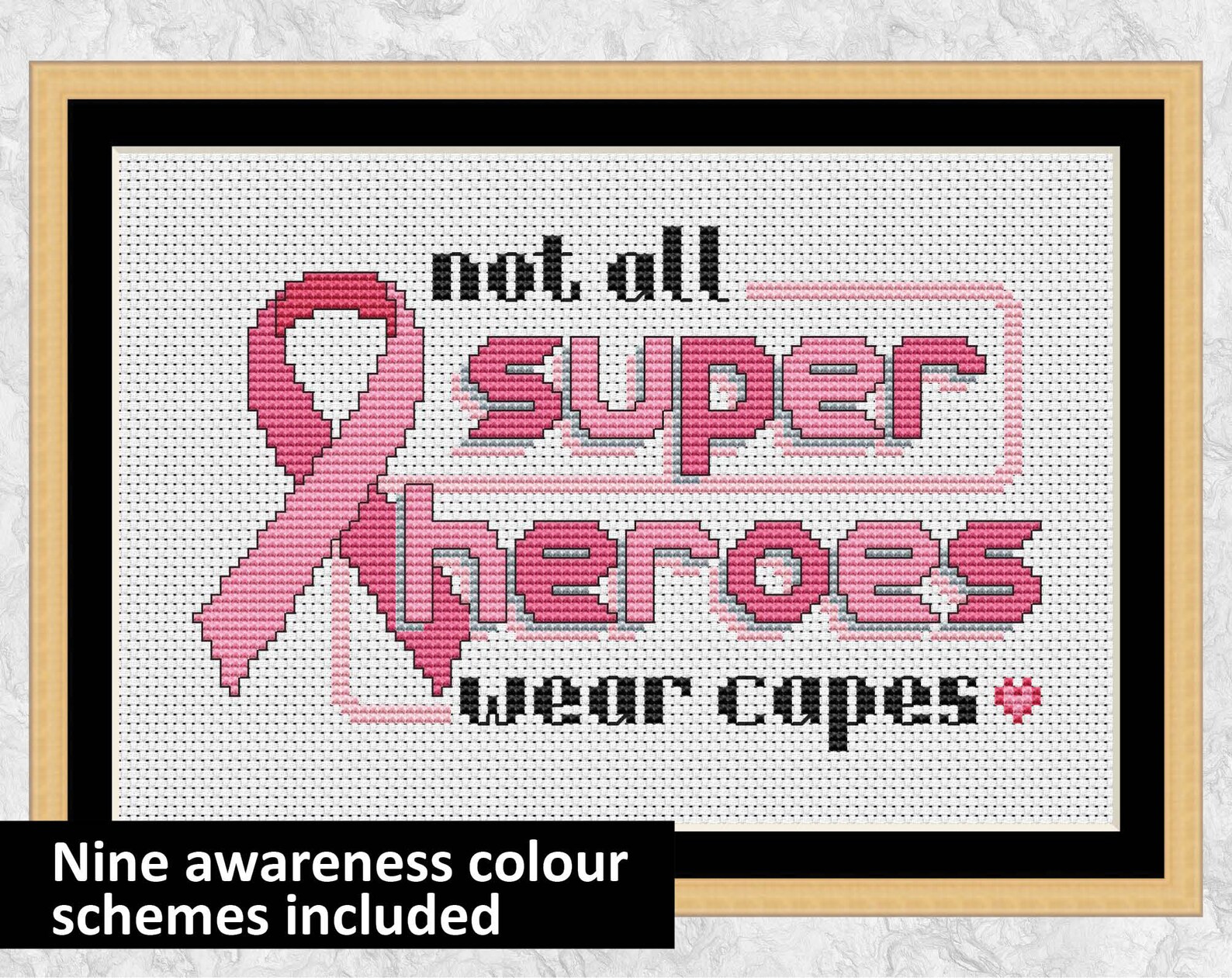 Awareness Ribbon Cross Stitch Pattern Modern Inspirational - Etsy UK