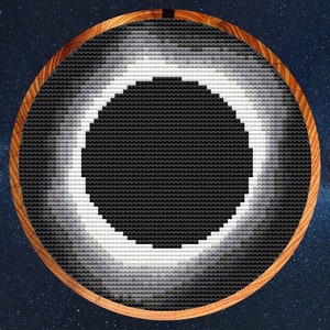 Solar Eclipse Cross Stitch Pattern, Accurate Astronomy and Space Design ...