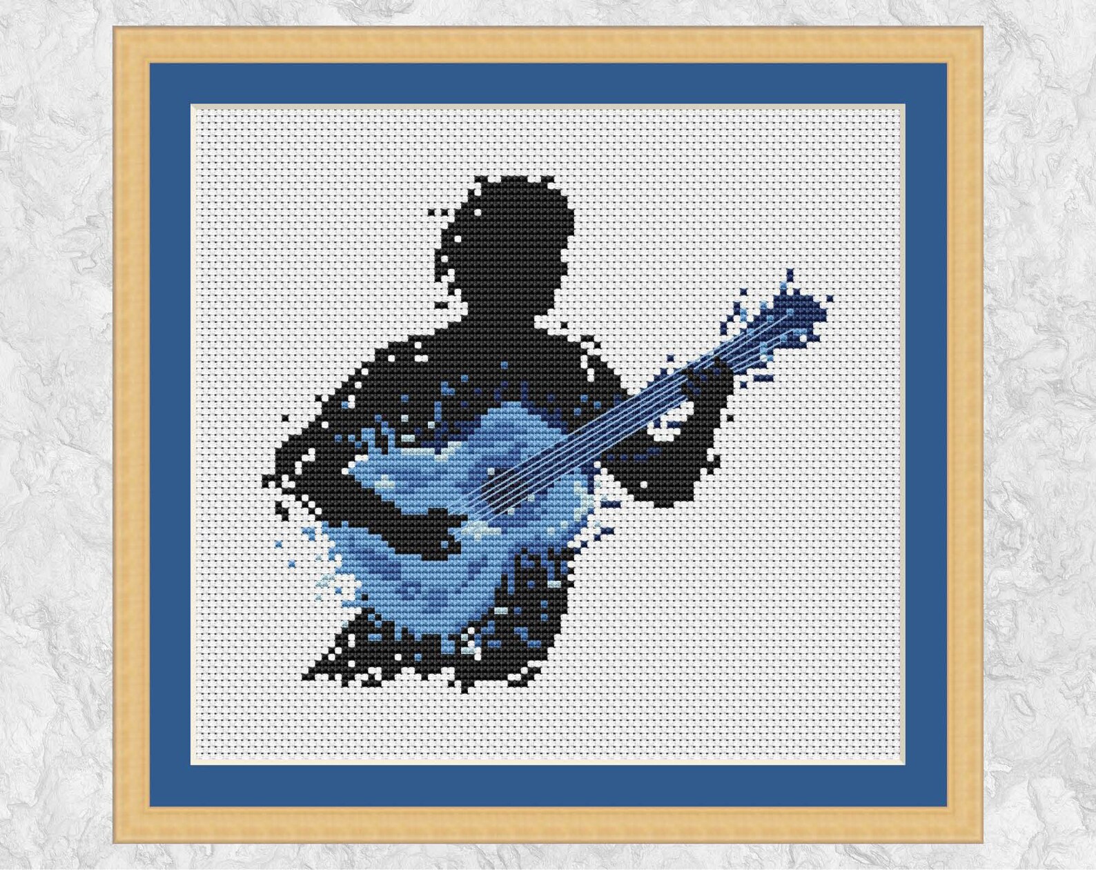 Guitar Cross Stitch Pattern male Music Cross Stitch PDF | Etsy