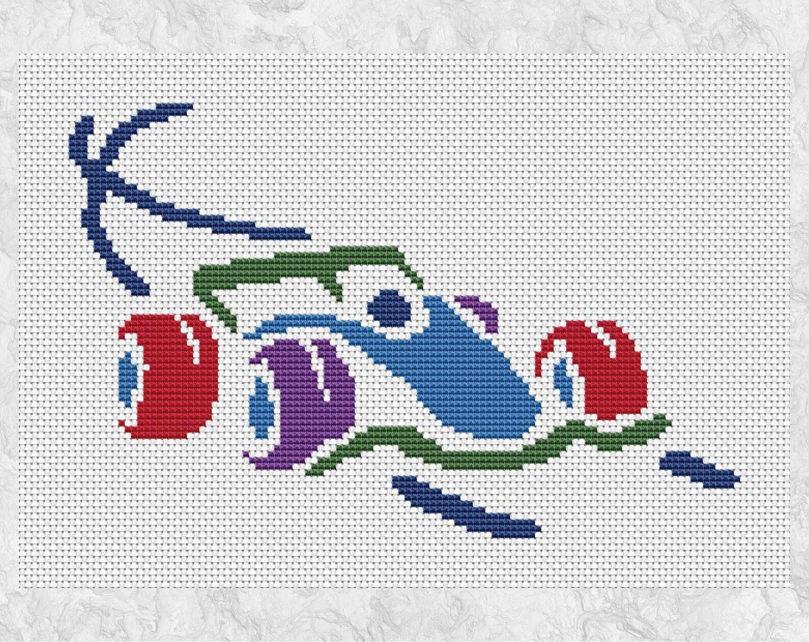 Racing Car Cross Stitch Pattern Simple Silhouette Effect | Etsy UK