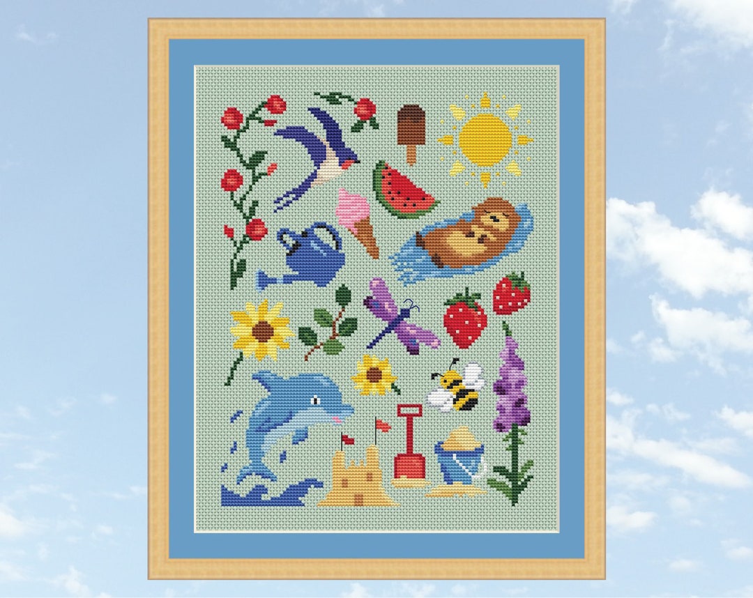 Radiant Summer Cross Stitch Pattern A Stitch for All Seasons - Etsy