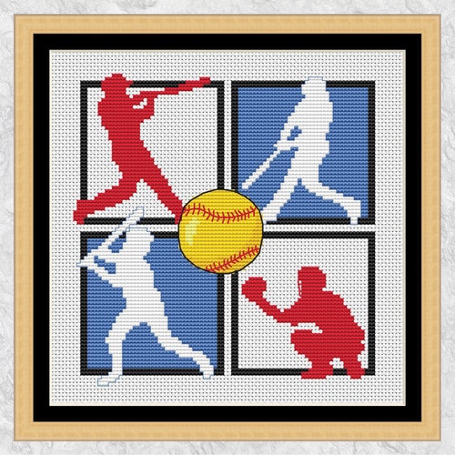 Love Baseball Cross Stitch Pattern PDF - Etsy