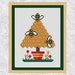 Bee Christmas Tree Cross Stitch Pattern Fun Xmas Design | Etsy