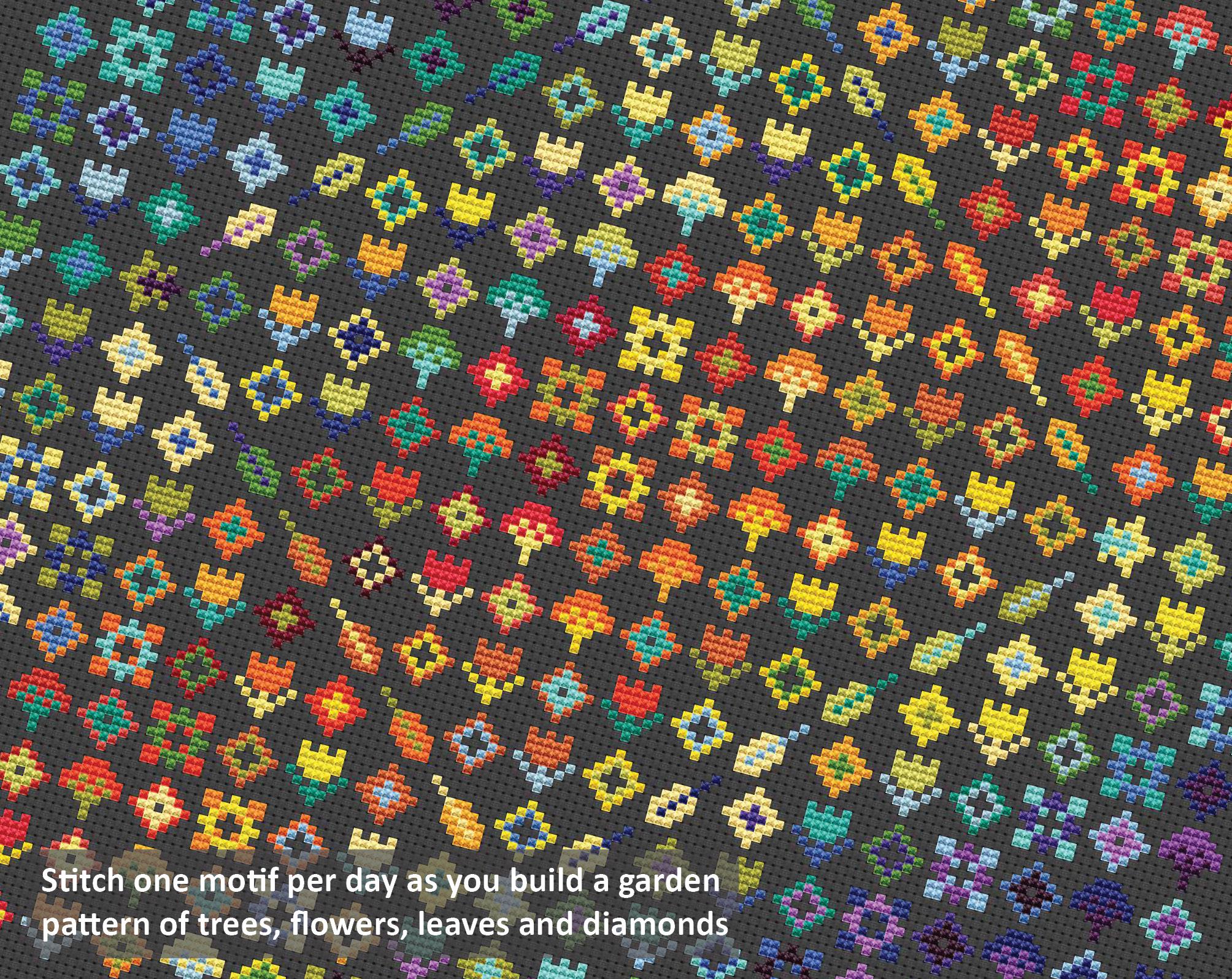 Temperature Cross Stitch Pattern - Rainbow Temperature Garden - Maximum ...