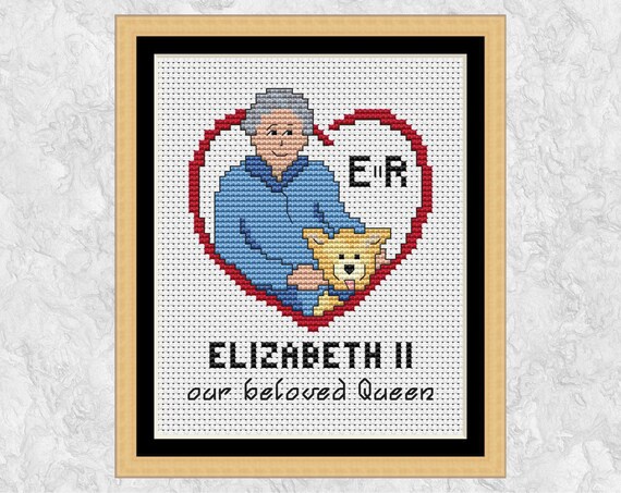 Queen Elizabeth II Cross Stitch Pattern Instant Download PDF - Etsy