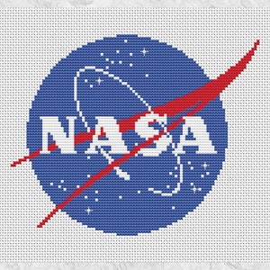 NASA Cross Stitch Pattern, Modern Astronomy Design, Space Agency ...
